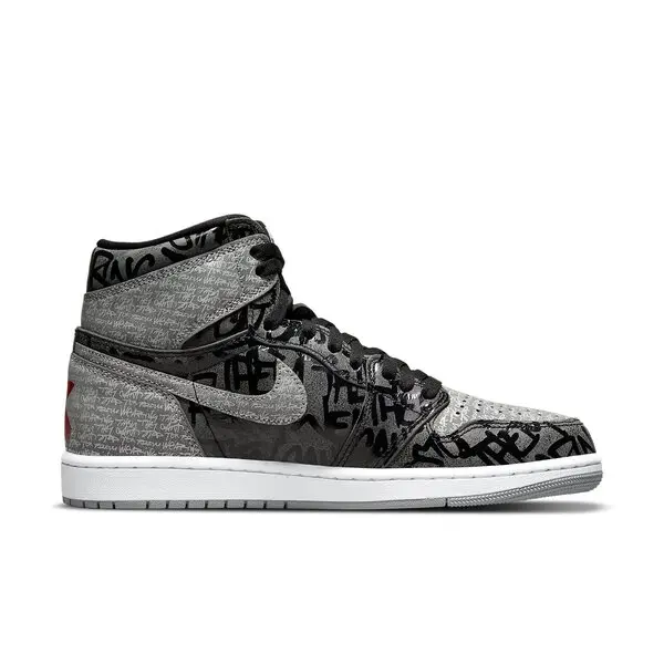 JORDAN 1 Retro High Og Rebellionaire Sneakers - Black/white/particle Grey