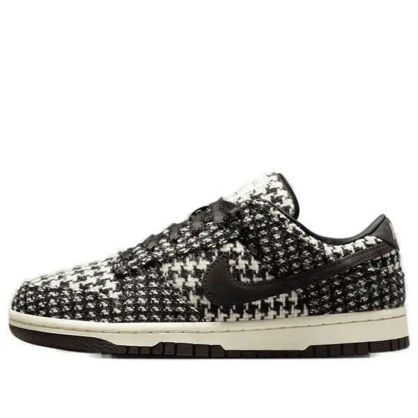 Nike X Harris Tweed Dunk Low Sneakers - White/black