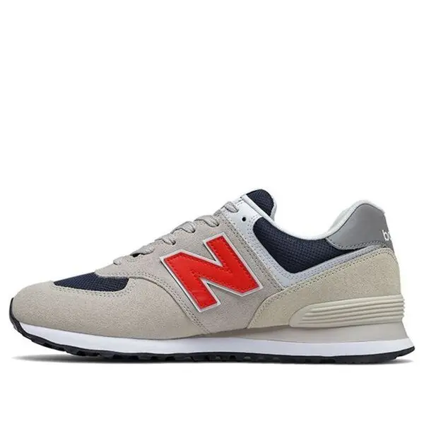 NEW BALANCE 574 Athletic Sneakers - Grey/red