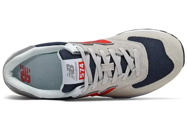 NEW BALANCE 574 Athletic Sneakers - Grey/red