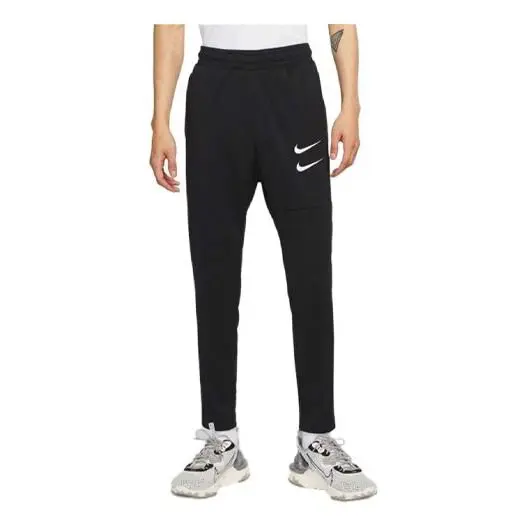 Nike Swoosh Knitted Sports Trousers - Black