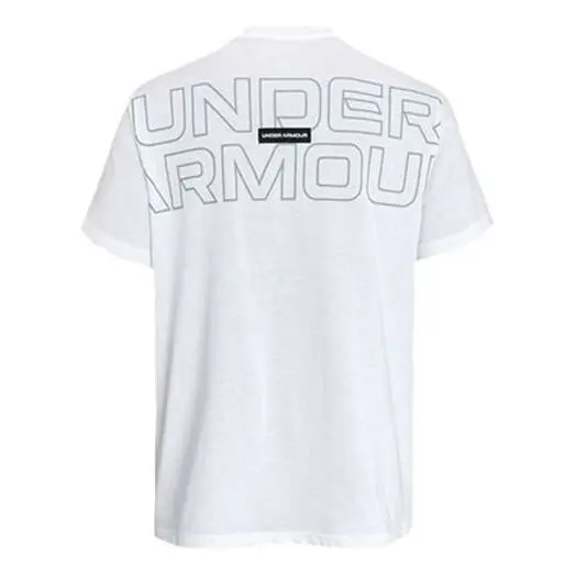 Under Armour Outline Heavyweight Short Sleeve T-shirt - White