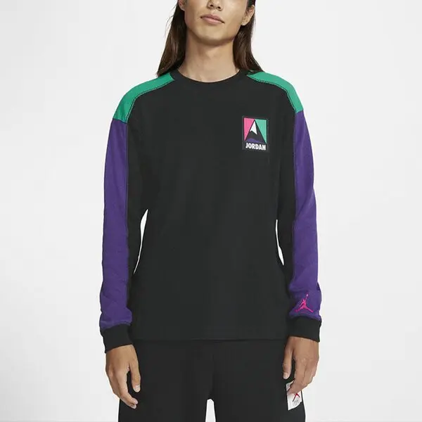 JORDAN Colorblock Long Sleeve Casual Shirt