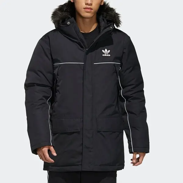 Adidas Originals Hooded Long Sleeve Down Jacket