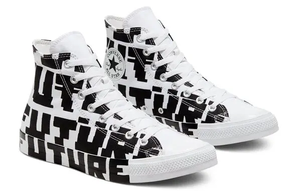 CONVERSE Chuck Taylor All Star High Top "create Future" Sneakers - White/black