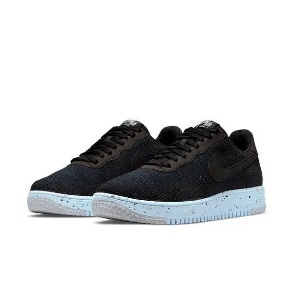Nike Force 1 Crater Flyknit - Black/black-chambray Blue