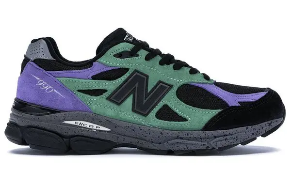 NEW BALANCE X Stray Rats 990v3 Made In Usa "the Joker" Sneakers - Black
