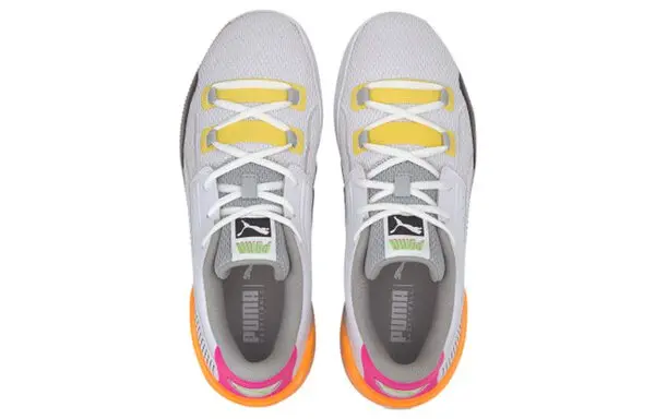 PUMA Clyde Hardwood Retro Fantasy Low Top Sneakers - White/orange