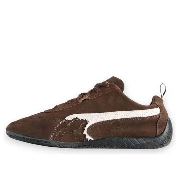 Balenciaga X Puma Speedcat Suede Sneakers - Brown/white