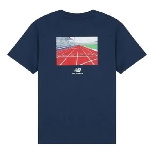 NEW BALANCE X Anb Sport T-shirt Asia Sizing 'blue - Blue/red