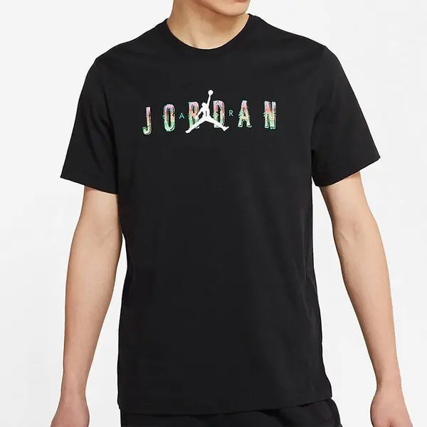JORDAN Sport Dna Crew Neck Printed Short Sleeve - Black
