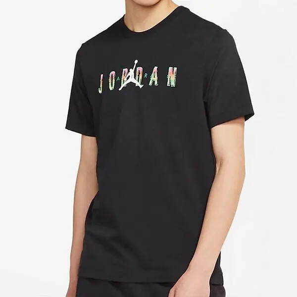 JORDAN Sport Dna Crew Neck Printed Short Sleeve - Black
