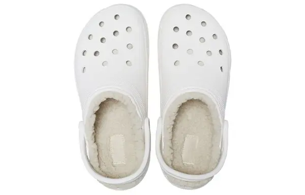 CROCS Classic Platform Lined Clogs - White