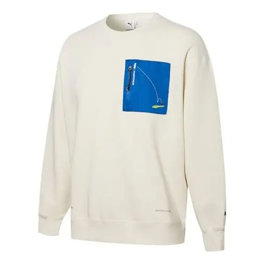 PUMA X Roaringwild Pocket Crew Neck Sweatshirt - White/blue