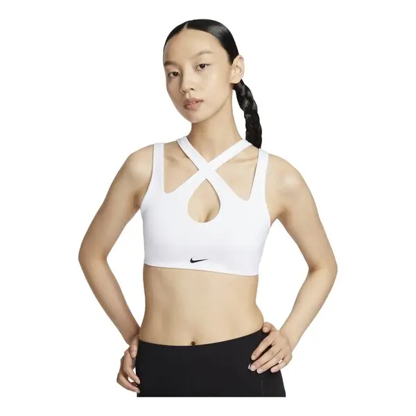 Nike Freestyle Light-support Padded Sports Bra Asia Sizing 'white - White/black