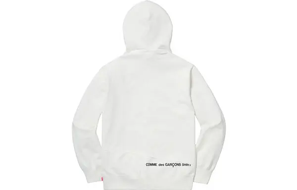 Supreme Fw18 X Comme Des Garcons Shirt Split Box Hooded Sweatshirt - White