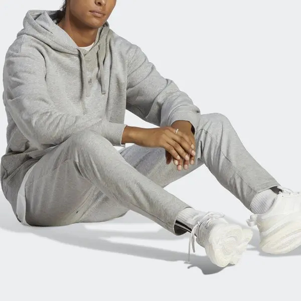 Adidas Essentials Single Tapered Open Hem Pants - Medium Grey Heather