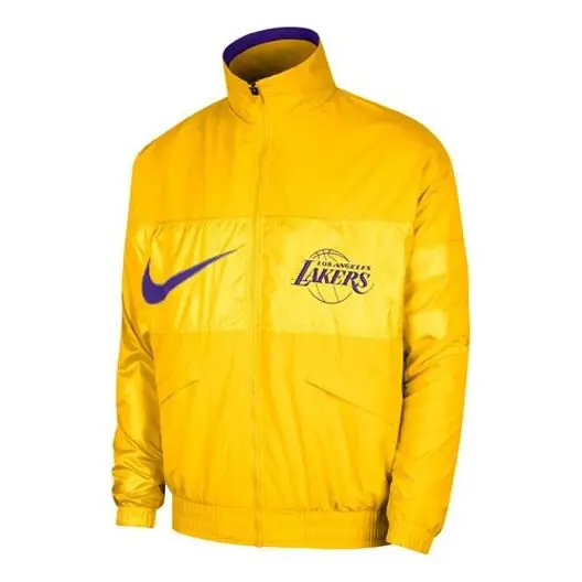Nike Nba Los Angeles Lakers Courtside Track Jacket - Yellow