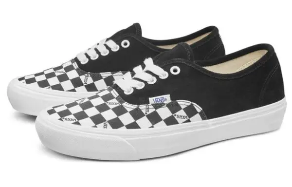 VANS Og Authentic Lx Checkerboard Toe Sneakers - Black