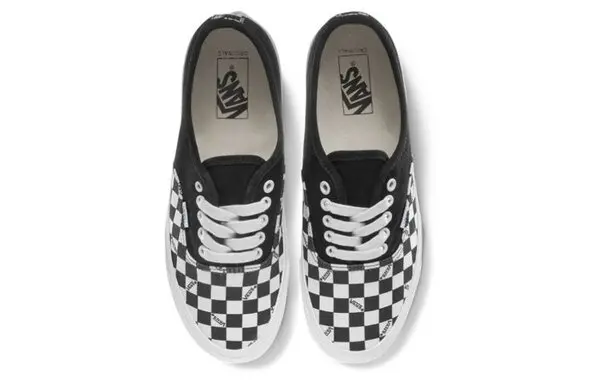 VANS Og Authentic Lx Checkerboard Toe Sneakers - Black