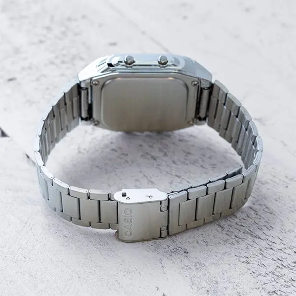 Casio Stainless Steel Data Bank Quartz Watch