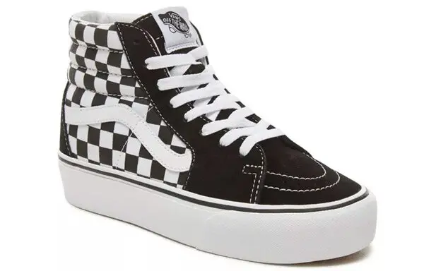 VANS Sk8-hi Platform 2.0 Checkerboard Sneakers - Black