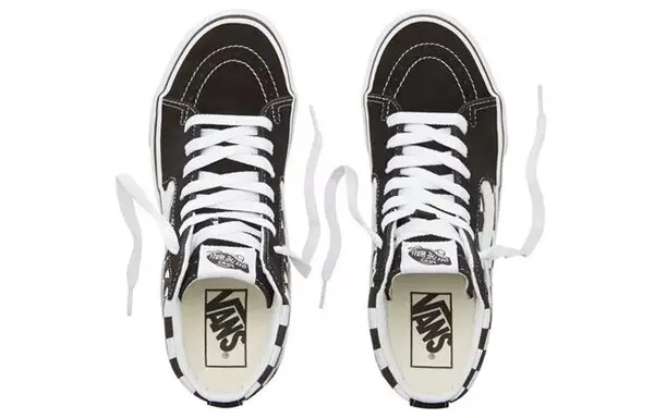 VANS Sk8-hi Platform 2.0 Checkerboard Sneakers - Black