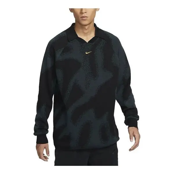 Nike Culture Of Football Knit Long-sleeve Sweater - Deep Jungle/black/fireberry