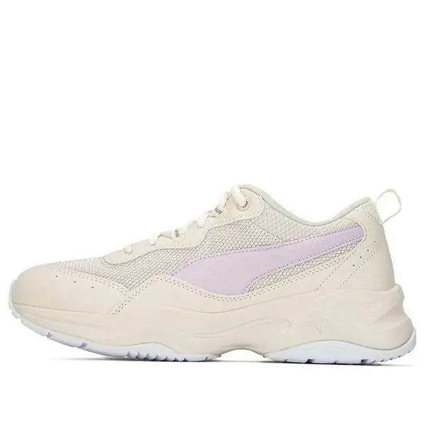 PUMA Cilia Lace Up Sneakers - White/purple