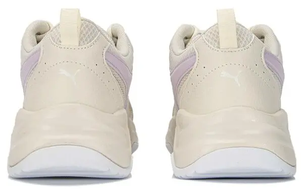 PUMA Cilia Lace Up Sneakers - White/purple