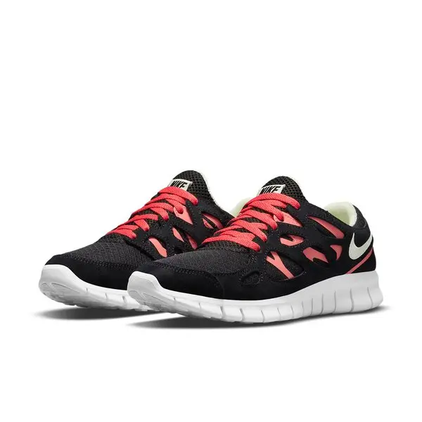 Nike Free Run 2 Athletic Sneakers - Black/red