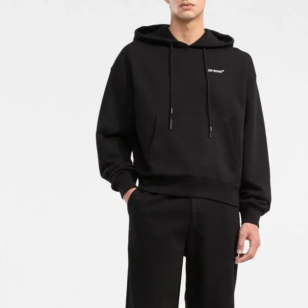 Off-White Caravaggio Crowning Over-print Hoodie - Black/white