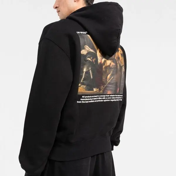 Off-White Caravaggio Crowning Over-print Hoodie - Black/white