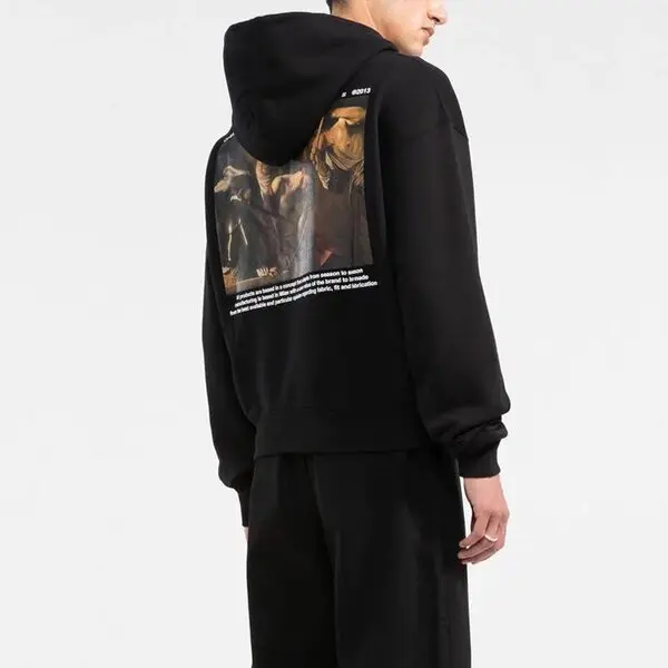 Off-White Caravaggio Crowning Over-print Hoodie - Black/white