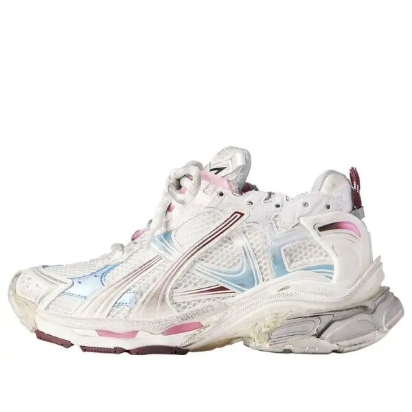 Balenciaga Runner Sneakers - White/brown/blue