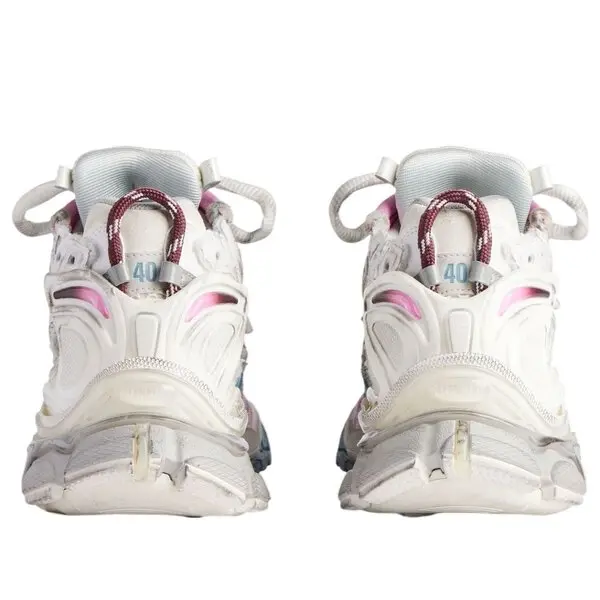 Balenciaga Runner Sneakers - White/brown/blue