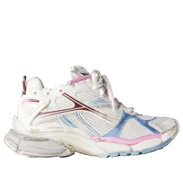 Balenciaga Runner Sneakers - White/brown/blue