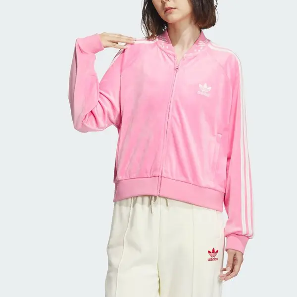 Adidas Originals Velour Sst Track Top - Pink