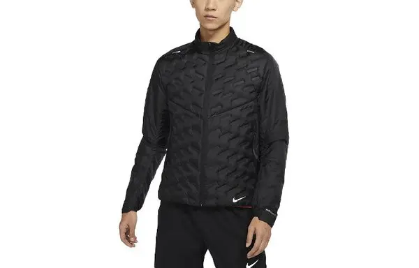 Nike Fw21 Solid Color Hooded Long Sleeves Black Down Jacket