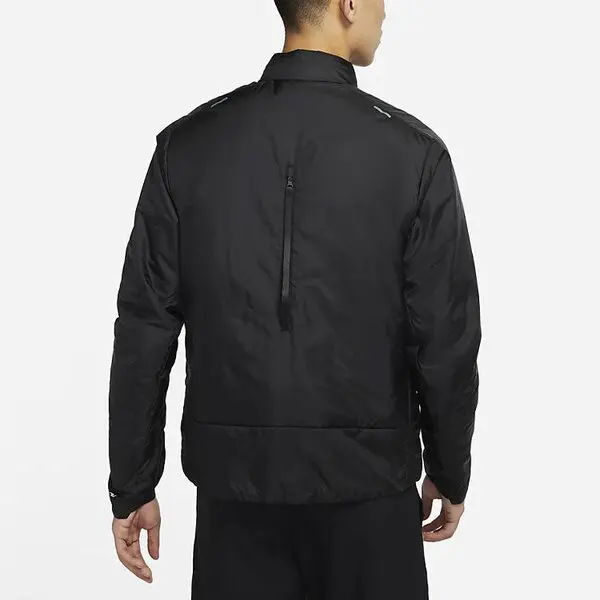 Nike Fw21 Solid Color Hooded Long Sleeves Black Down Jacket