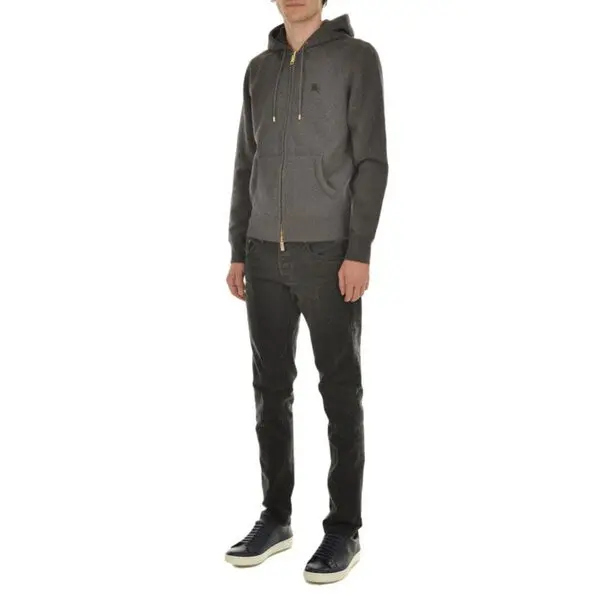 Burberry Cotton Logo Embroidery Zipper Jacket