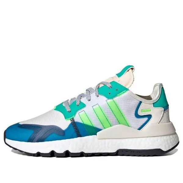 Adidas Originals Nite Jogger Sneakers - White/green/blue