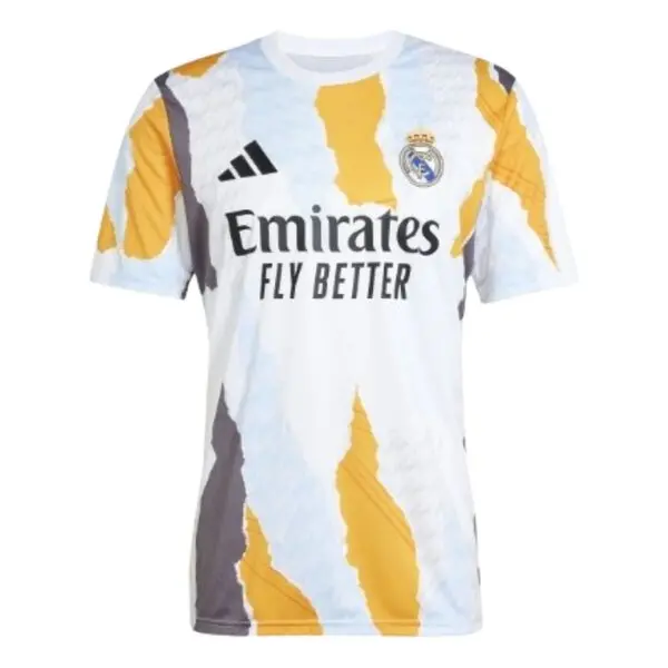 Adidas Real Madrid 24/25 Pre-match Jersey - White/yellow