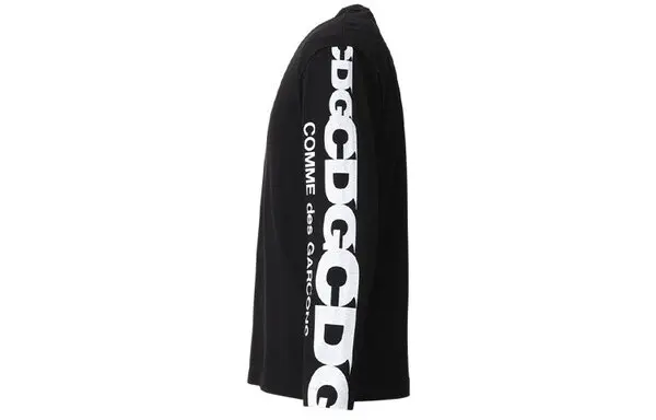 Comme Des Garçons Cdg Classical String Mark Logo Long-sleeve Tee - Black