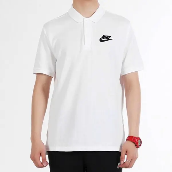 Nike Casual Sports Short Sleeve Polo Shirt - White