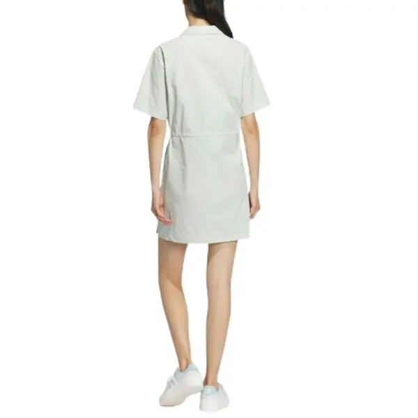 Adidas Dress With Polo Collar And Drawstring Waist