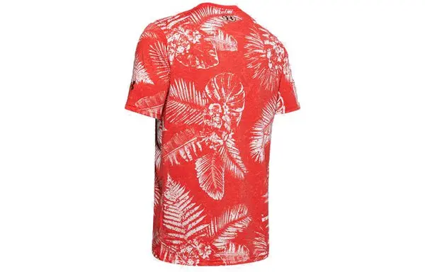 Under Armour Project Rock Aloha Camo Short Sleeve - Red
