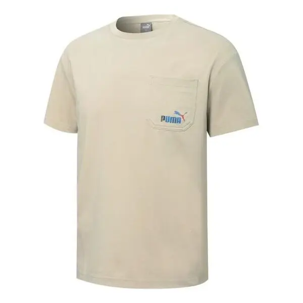 PUMA Skb Pocket Logo Tee - Tan