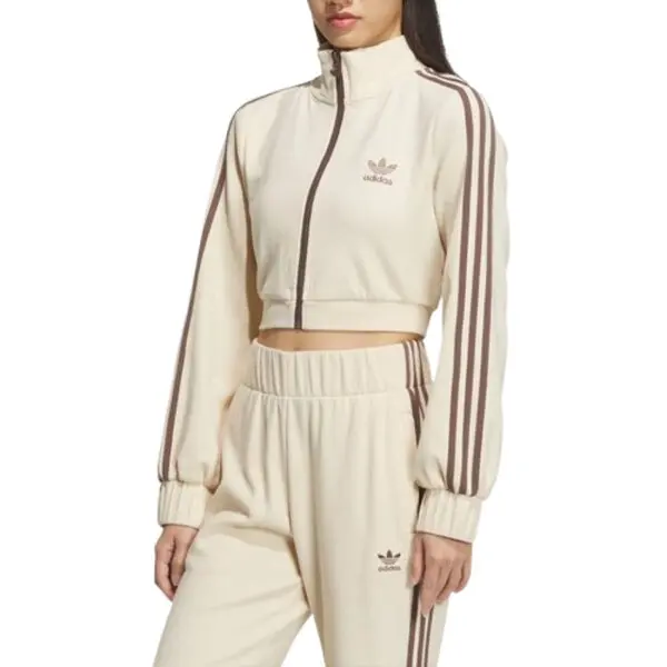 Adidas Cropped Track Jacket - Beige