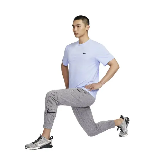 Nike Dri-fit Uv Hyverse Short Sleeve Fitness Top - Blue